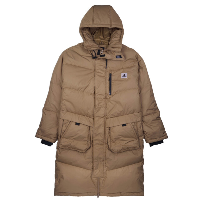 CONVERSE MEN'S LONG HOODED DOWN JACKET jakas un parkas