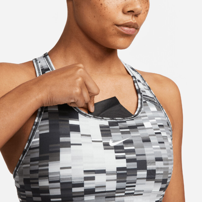 NIKE SWOOSH WOMEN MEDIUM-SUPPORT 1-PIECE PAD ALLOVER PRINT BRA sporta ...