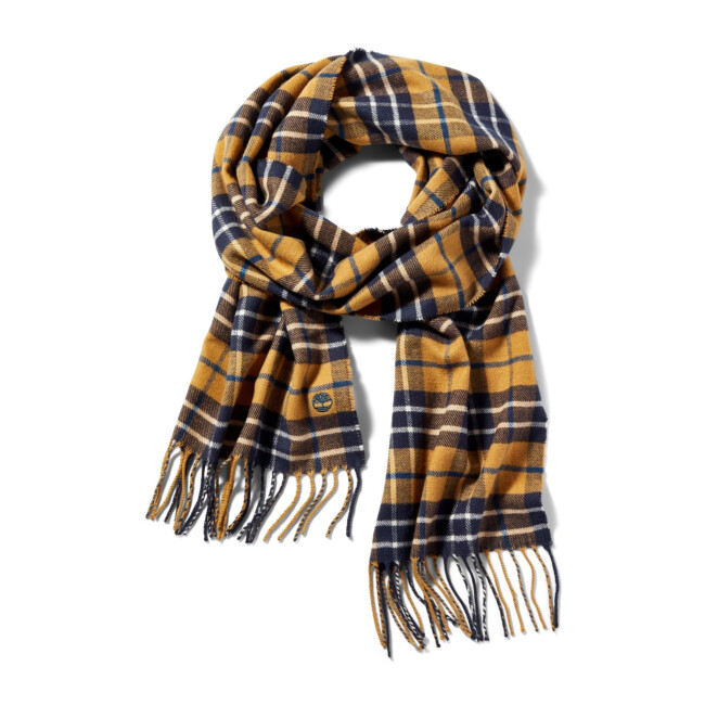 TIMBERLAND MEN'S CAPE NEDDICK CHECK SCARF WITH GIFT BOX šalles