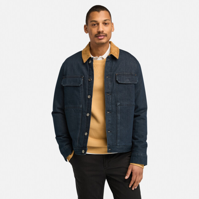 TIMBERLAND MEN'S TRUCKER INSULATED DENIM JACKET jakas un parkas