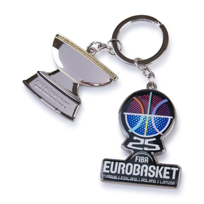 EUROBASKET 2025 TROPHY KEYRING citi aksesuāri