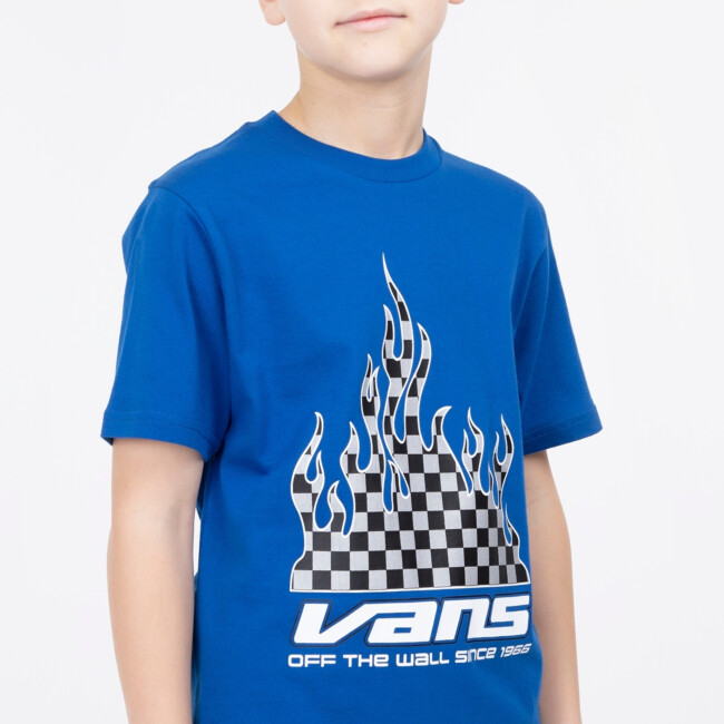 VANS BOYS REFLECTIVE CHECKERBOARD FLAME TEE topi un krekli