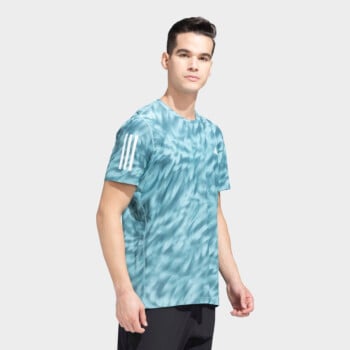 ADIDAS OWN THE RUN ALLOVER PRINT T-SHIRT topi un krekli