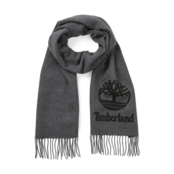 TIMBERLAND MEN'S YARN DYE SCARF WITH PRINTED LOGO šalles